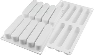 Silikomart Unbekannt Fashion Eclair - STAMPO in Silicone 130X25 H 25 mm + 10 VASSOI + Cutter