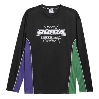Puma Hoopaverse Shooting Oberteil f&uuml;r Herren, Performance, Lang&auml;rmlig (Schwarz)