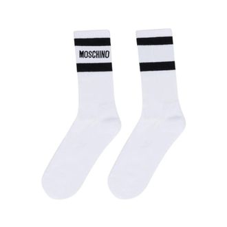 Moschino Frottee-Socken mit Logo - - Underwear - Herren - Wei&szlig; - ONE SIZE