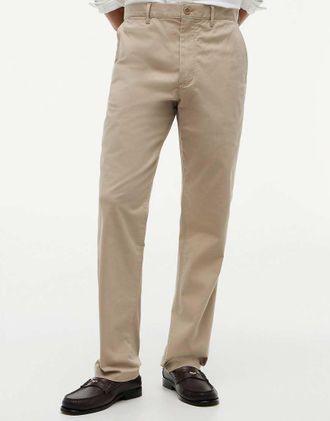 Tommy Hilfiger Dover - Regular-Fit-Chinohose aus Twill in Khaki mit normalem Schnitt-Neutral