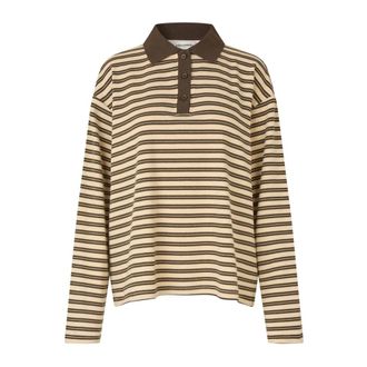 Lollys Laundry Femme, Tops, Brun, Taille: 42 FR Polo SweaT-shirt Mokka Fonc&eacute;
