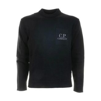 C.P. Company C.p. Company - Pull col roul&eacute; en coton stretch doux avec poche poitrine - Homme - Pulls - Noir - Taille: XL