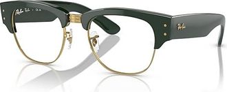 Ray-Ban Mega Clubmaster Optics Grün Fassung Klar Glas Polarisiert 50-21