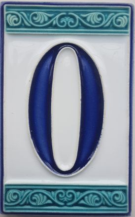 Generic Hausnummern, handbemalt, italienische Keramik, Griechisches Design, Fliesengröße: 11 cm x 7 cm (0)