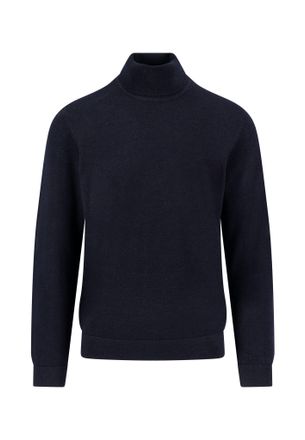 Fynch-Hatton Herren Rollkragenpullover - Wolle, fein gestrickt, unifarben, gerade Passform Navy/XL