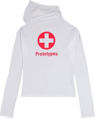 Prototypes Hoodie mit Logo-Print - Wei&szlig;