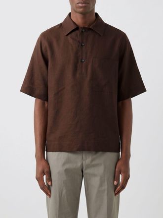 Hev&ograve; Polo Homme couleur Marron