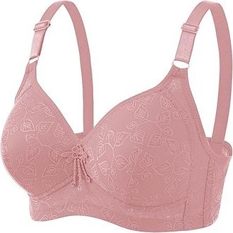 Generic Soutien-gorge push-up sans armatures confortable sans armatures pour femme - Sous-v&ecirc;tements quotidiens, rose, 74