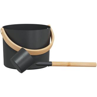 vidaXL Sauna Zubeh&ouml;r Set 2 pcs Schwarz vidaXL
