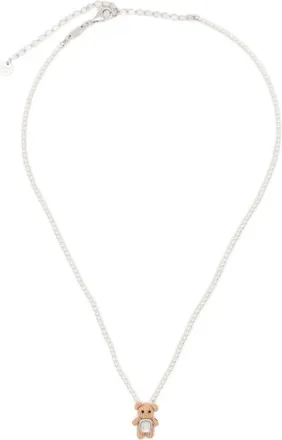 Yvmin Bear-pendant Mother-of-pearl Necklace