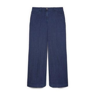Fiorella Rubino Jeans Wide Leg in Navy-Blau-Waschung - - Jeans - Damen - Blau - L