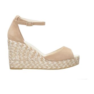 Espadrilles Kamel Seil Sandalen mit Verstellbarem Kn&ouml;chelriemen - - Shoes - Damen - Beige - 41 EU