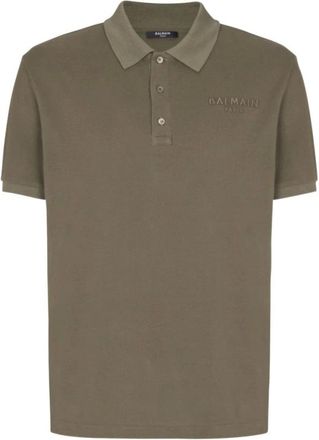 Balmain Homme, Tops, Vert, Taille: XL Gh0Gb085Bd10 UIV Polo