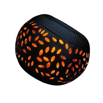 Hemobllo Solar Gartenleuchte aus Eisen mit Gef&auml;&szlig; Design Dekorative Solar Au&szlig;enlampe f&uuml;r Terrasse Weg Rasen Wetterfest