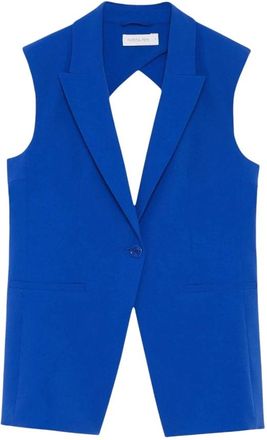 Patrizia Pepe Gilet - Femme - Vestes - Bleu - Taille: 42 FR