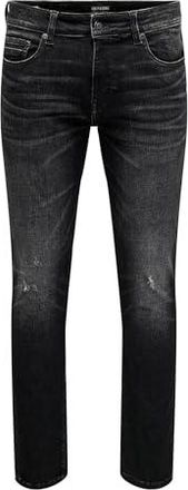 Only & Sons Onsloom Slim Jax WB 0420 Dim DNM Noos Jeans, Noir délavé, 33W x 32L Hommes