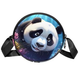 Generic Sac &agrave; bandouli&egrave;re rond pour femme, petit sac &agrave; bandouli&egrave;re avec fermeture &eacute;clair, bretelles r&eacute;glables, style d&eacute;contract&eacute;, pour femmes et filles