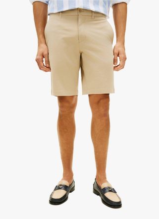 Tommy Hilfiger Bermuda chino &agrave; logo en coton m&eacute;lang&eacute;