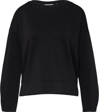 Comma Sweatshirt Sweatshirt Weiches Sweatshirt mit Faltendetail am Arm