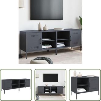 vidaXL vidaXL Stahl-Schrank - TV-Schr&auml;nke 2 Stk. Anthrazit 68x39x50,5 cm Stahl
