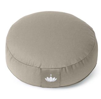 Lotuscrafts Meditationskissen mit 10 cm Sitzh&ouml;he, extra niedrig, Yoga Kissen mit Dinkelf&uuml;llung, Yogakissen Rund, Bodenkissen Rund, Yogakissen Meditationskissen, B