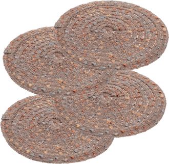 Valiclud 4 Stück Teiliges Handgewebte Hitzebeständige und Wasserabsorbierende Tischuntersetzer Moderne Runde Getränkeuntersetzer Schützende Platzmatten für Zuh