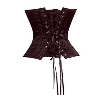 Generic Corset Femme Bustier Noir, Robe De Mari&eacute;e Avec Corset &Agrave; Cornes &Agrave; La Taille, Corsage Avec Baleines R&eacute;glables Et Bretelles Dos, Et Soutien-Gorge &Agrave; Queue