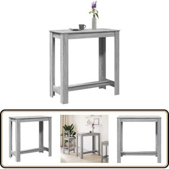 vidaXL Bartisch Grau Sonoma 102x50x103,5 cm Holzwerkstoff - Vidaxl