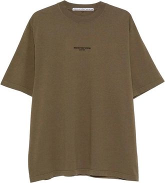 Alexander Wang Logo Print Tee - - Tops - Damen - Gr&uuml;n - M