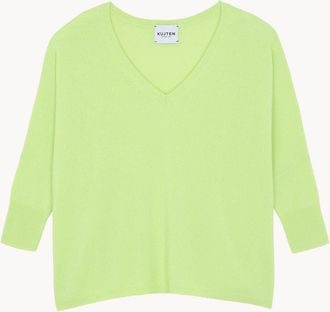 Kujten Pull cachemire femme col V oversize - Pull Minie