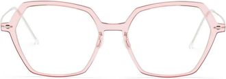 Lindberg lunettes de vue à monture géométrique - Rose