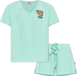 Moschino Femme, V&ecirc;tements de nuit et de d&eacute;tente, Vert, Taille: 40 FR Ensemble de pyjama deux pi&egrave;ces