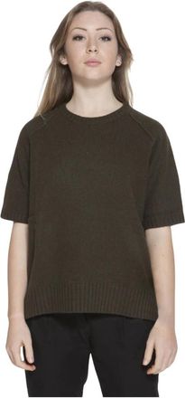 GANT Femme, Pulls, Vert, Taille: 36 FR T-shirt Col Rond Manches Courtes