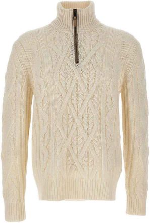 HUGO BOSS Pull Col Roul&eacute; - Beige