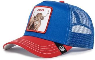 Goorin Brothers Buffalo Fan The Rager Bison Bleu Rouge Casquette de Camionneur Ajustable