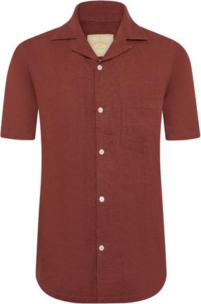 Portuguese Flannel Unifarbenes Kurzarmhemd aus Leinen mit Brusttasche, Regular in