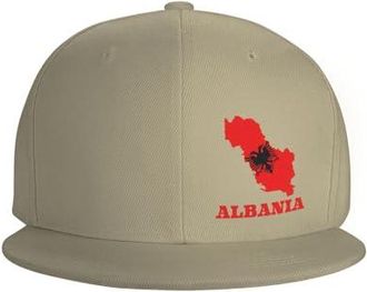 Generic Drapeau De LAlbanie Carte De LAlbanie Femme Homme Chapeaux Pare-Soleil Protection Solaire Casquette De Baseball L&egrave;g&eacute;re Snapback Chapeau pour Trucker S