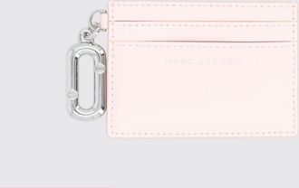 Marc Jacobs Flaches Kartenetui aus Leder mit Double-J-Logo