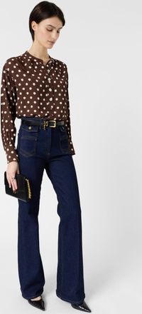 Gerard Darel Blouse fluide &agrave; pois - CAYANE - Marron