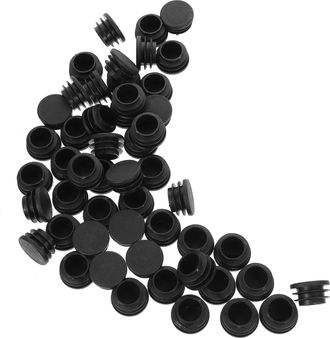 Valiclud 50 St&uuml;ck M&ouml;belrundstopfen aus Edelstahl Runde Rohrstopfen mit Bodenst&auml;rke Stabile Stuhlbein endkappen f&uuml;r Tisch Stuhlbeine Bodenschutz f&uuml;r Hartholzb&ouml;d