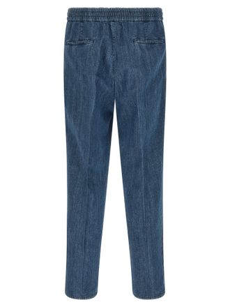Brunello Cucinelli Mens Blue Cotton Relaxed Fit Jeans Clothing