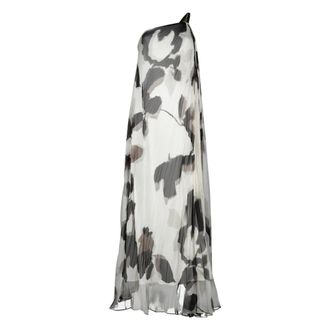 Max Mara Bedrucktes Maxikleid - - Dresses - Damen - Wei&szlig; - XS