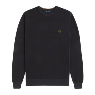 Fred Perry Strickpullover mit Rundhalsausschnitt - - Knitwear - Herren - Schwarzk - S