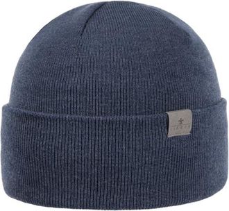 Lierys Bonnet en Tricot Fine Merino Femme/Homme - Made in Germany Beanie Finement tricoté pour lhiver avec Revers, Revers Automne-Hiver Hiver - Taille Unique