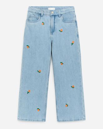 Arket Bestickte Jeans -Blau