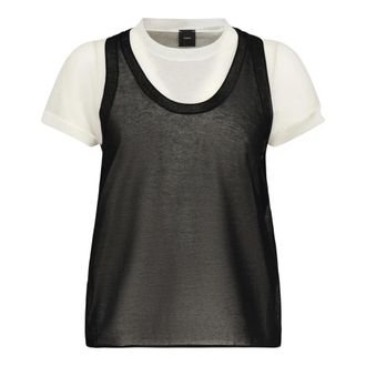 Pinko Wei&szlig;er Baumwollpullover - - Tops - Damen - Wei&szlig; - L
