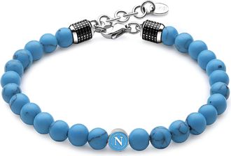 LOWELL Armband mit Natursteinen und Emaille Napoli aus Stahl