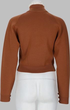 Chlo&eacute; Wool Turtleneck with Lace Trim Sweater - Brown