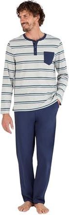 Damart Pyjama en Maille Jersey Homme Gris Ray&eacute; Taille XXL