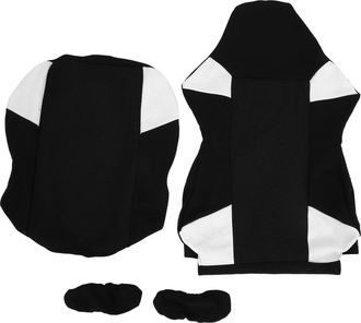 DOITOOL 1 Set dehnbarer Gaming-Stuhlbezug - Schwarz-wei&szlig;er Netzstoff-Sitz R&uuml;ckenlehnen- und Armlehnenbezug - Atmungsaktiver, kratzfester Schutz f&uuml;r B&uuml;ro-Compu